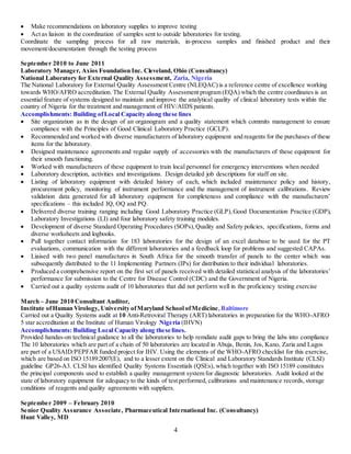 Laboratory And Pharmaceutical Quality Assurance Expert DOCX