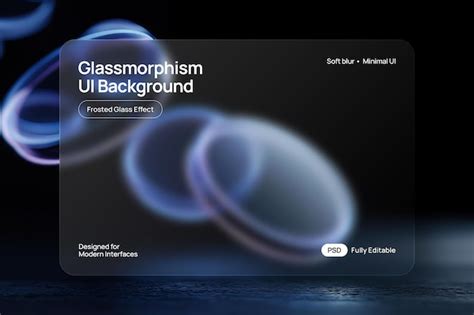 Glassmorphism Ui Background With Frosted Glass Effect Premium Psd