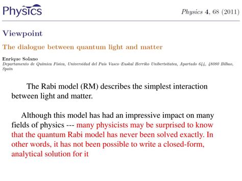 Ppt Exact Solvability And Unified Analytical Treatments To Qubit