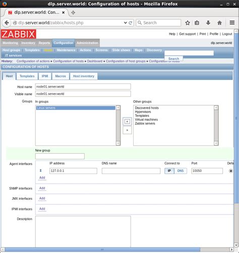 centos 7 zabbix 2 4 add monitoring target centos server world