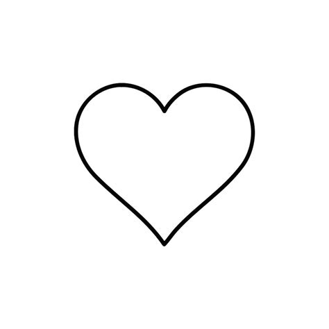 Pretty Outline Heart Instant Downloads In Black And White Svg Png Eps