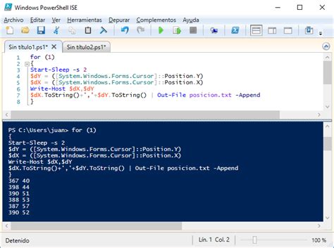 Almacenar En Un Fichero Las Coordenadas Del Ratón Operating Systems