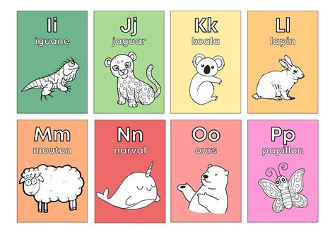 French Alphabet Flashcards Basic French Learning Classroom Printable