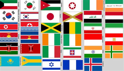 World Flags Labeled