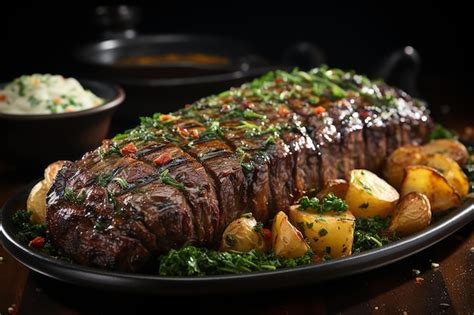 Premium Photo Dynamic Motion Of Grilled Ribs