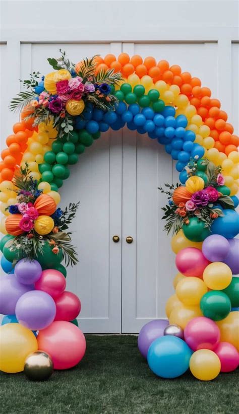 28 Rainbow Balloon Arch Ideas Dazzling Designs For Joyful Celebrations