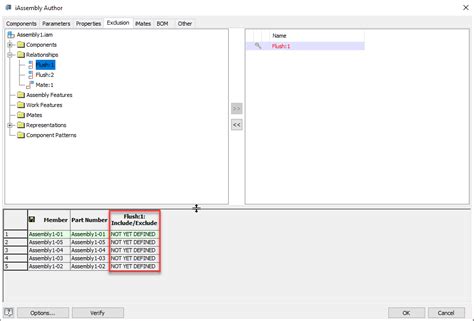 not yet defined value added when adding constraint to iassembly table