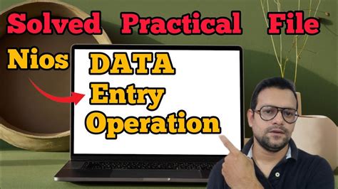 Nios Data Entry Operation Solved Practical File Nios Class Th File TMA Gurusajjad
