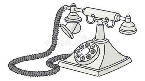 Vintage Rotary Telephone Communication Classic Technology History Vector Design Generative Ai