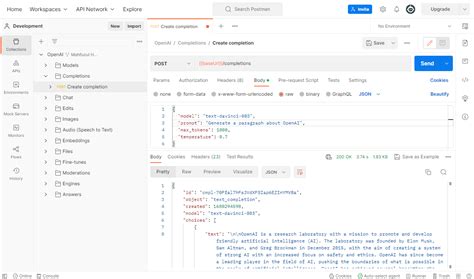 Exploring OpenAI APIs Mahfuzul Haque