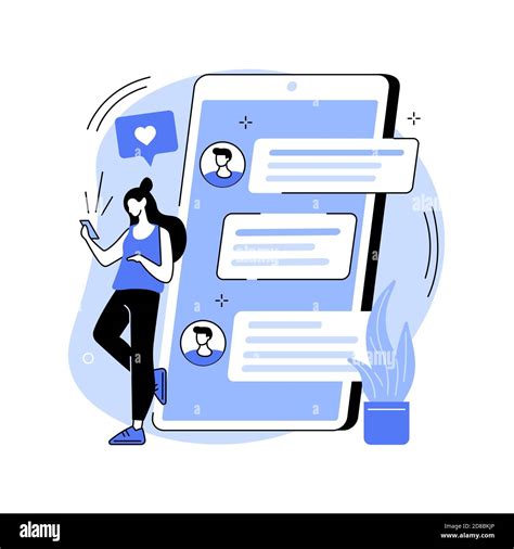 Messaging Application Abstract Concept Vector Illustration Stock Vector