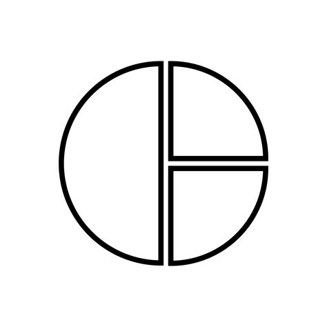 Pie Chart Lineal Icon Symbol Vector Black Outline Pie Chart Icon