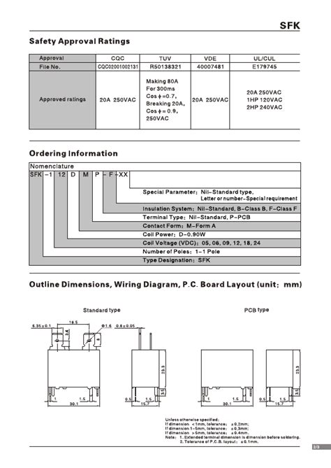 Sfk 112dm Datasheet Relay Sanyou