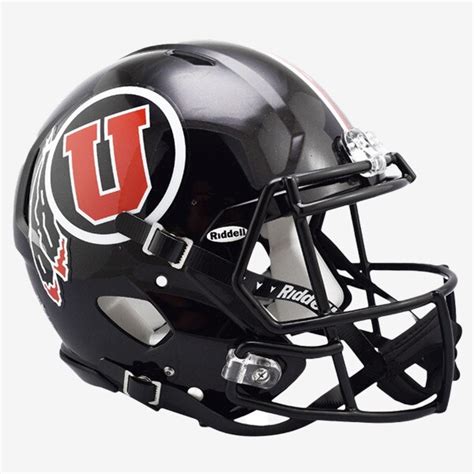 2023 Riddell Black Athletic Logo Replica Helmet University Of Utah