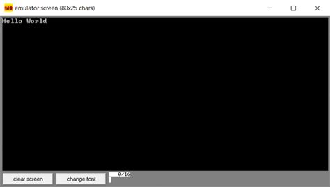 8086 hello world program