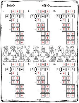 Digit Divided By Digit Division No Remainders With Scaffolding