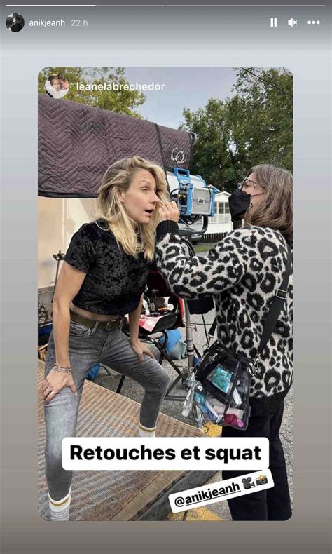 Voyez Ces Photos De Léane Labrèche Dor Qui Séclate En Coulisses Dun Tournage