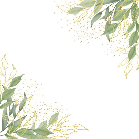 Simple Green Leaves Leaf Border Watercolor Leaf Frame Png The Best Porn Website