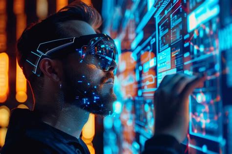 Ai Cyber Security It Specialist Analysing Data Information Technology Augmented Reality