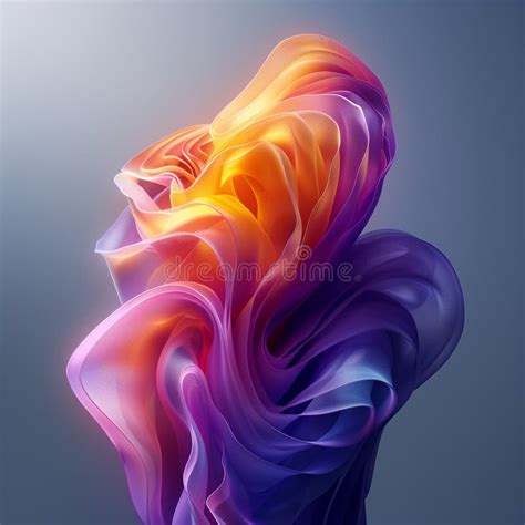 Generative Ai Illustration Holographic Colorful Fluid Waves Stock Image Image Of Graphic