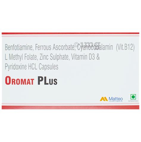 Oromat Plus Capsule Buy Strip Of 10 0 Capsules At Best Price In India 1mg