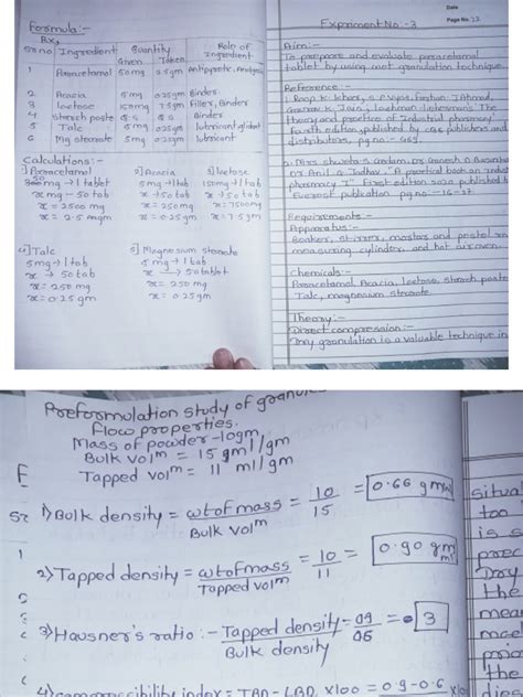 Industrial Pharmacy Experiment No 3 4 Pdf