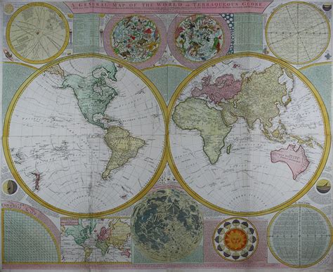Samuel Dunn A General Map Of The World Or Terraqueous Globe 1787