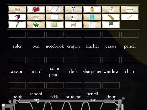 Unit Classroom Objects Match Up