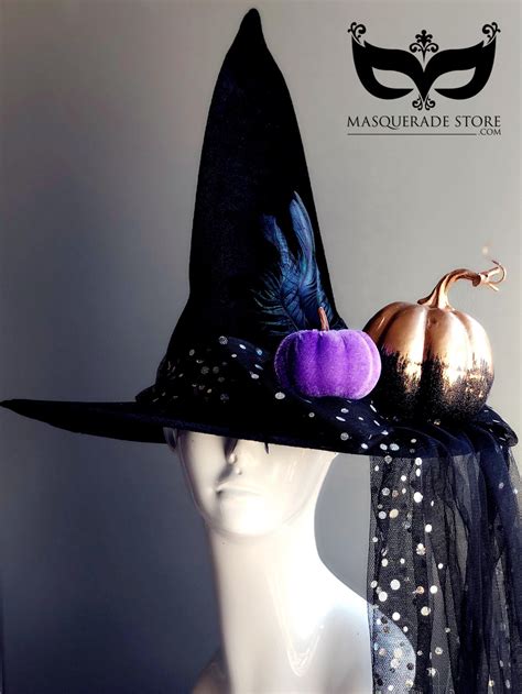 Black Witch Hat Pumpkin Hat Witch Hat Wizard Hat Pointy Hat Etsy