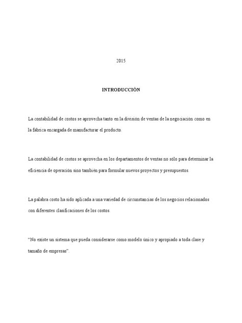 Actividad No 01 Elementos Del Costo 5 Pdf Costo Presupuesto