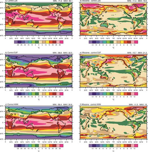 Modeling The Miocene Climatic Optimum Part I Land And Atmosphere In
