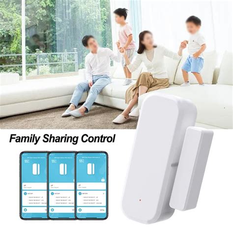BEUMK Pc Door Sensors Tuya Smart WiFi Anti Theft Alarm Reminder Remote Control Door Magnetic
