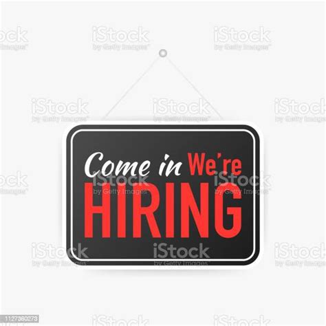 우리가 흰색 배경에 교수형 로그인을 고용 하 고 들어온다 도어에 대 한 서명 벡터 일러스트입니다 사람 구함 표시에 대한 스톡 벡터 아트 및 기타 이미지 Istock