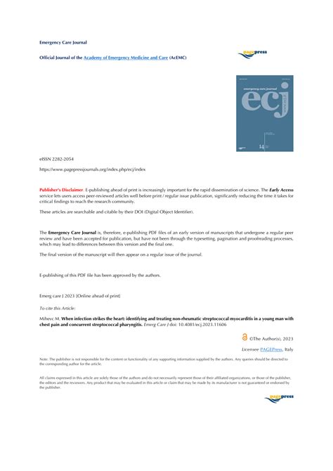 Pdf When Infection Strikes The Heart Identifying And Treating Non