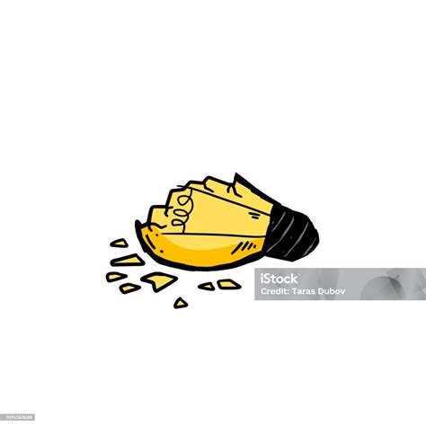 깨진 전구 전구에 균열이 생깁니다 유리 파편을 스케치하십시오 깨짐에 대한 스톡 벡터 아트 및 기타 이미지 깨짐 낙서 드로잉 드로잉 Istock