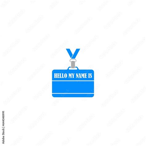 Hello My Name Card Hello My Name Is Label Isolated On White Background Stock Illustration