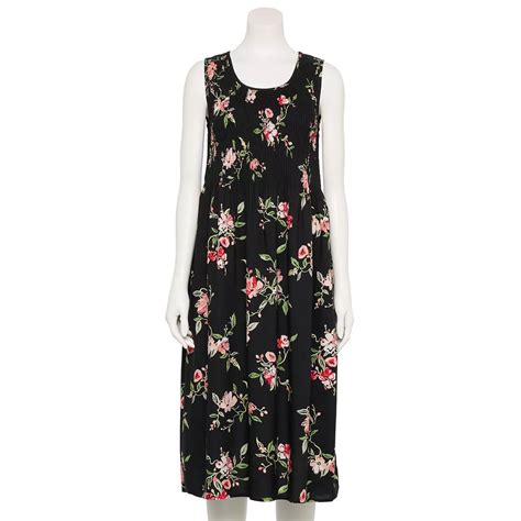 Womens Croft And Barrow® Smocked Midi Dress
