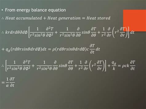 Heat Conduction Equation Pptx Physics Science