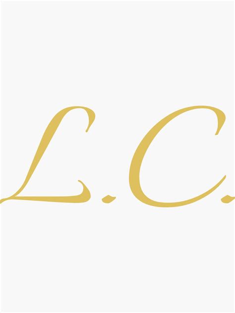 Lc Initials Gold Lettering Personalised Ts Sticker By Avoandsiracha Redbubble