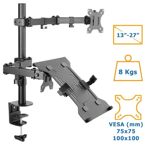 Soporte Monitor Y Notebook Laptop Brazo Articulado Escritorio ⭐⭐⭐⭐⭐