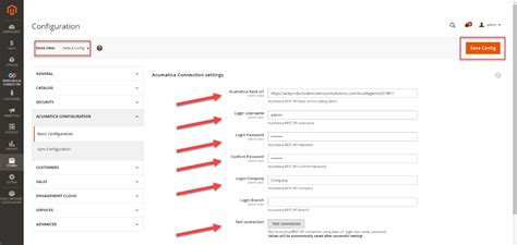 Establishing A Connection Within Magento Connector Documentation
