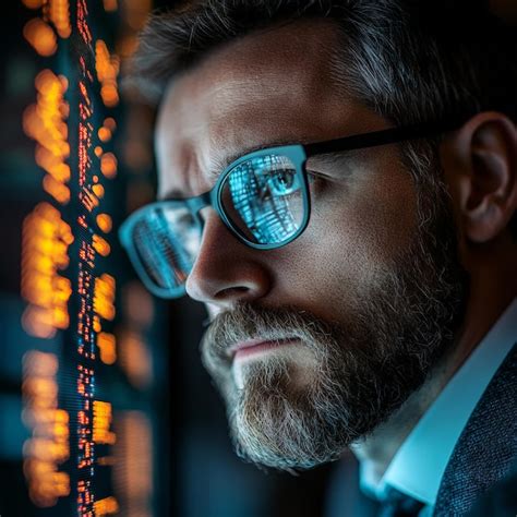 Cyber Security Expert Analyzing Threats In Hightech Environment Premium Ai Generated Image