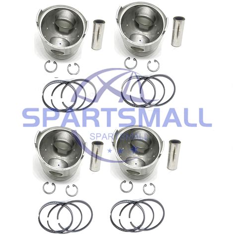 4 Pcs Std Piston Kit Clip And Pin And Ringsfor Isuzu 4fe1 Engine Ebay