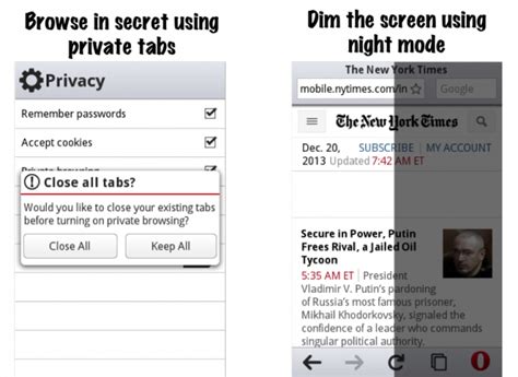 Opera Mini Browser Gets Private And Night ModesOpera India