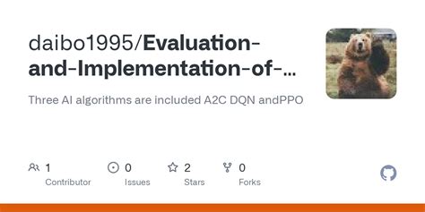 Github Daibo1995evaluation And Implementation Of Ai Algorithms For