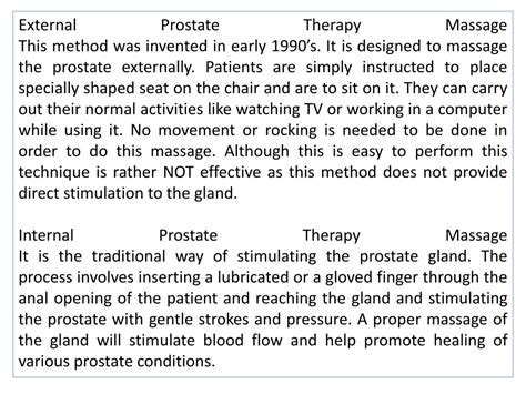 Ppt Prostate Massage Therapy Powerpoint Presentation Free Download