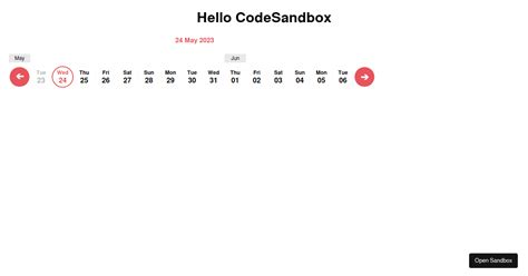 React Week Calendar Examples Codesandbox