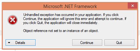 Help Object Reference Not Set To An Instance Of An Object KASKUS