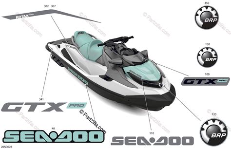 Sea Doo Personal Watercraft 2024 Oem Parts Diagram For Body Decals