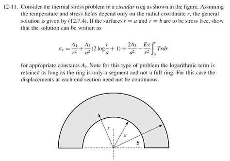Solved 11 Consider The Thermal Stress Problem In A